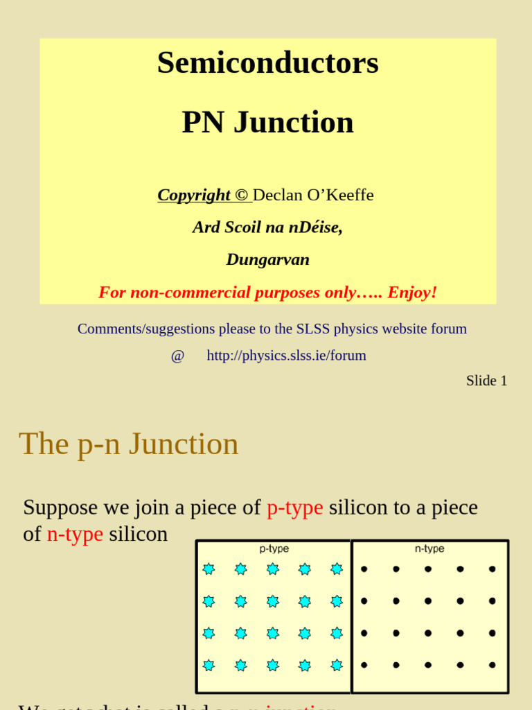 Animation Semiconductors PN Junction | PDF