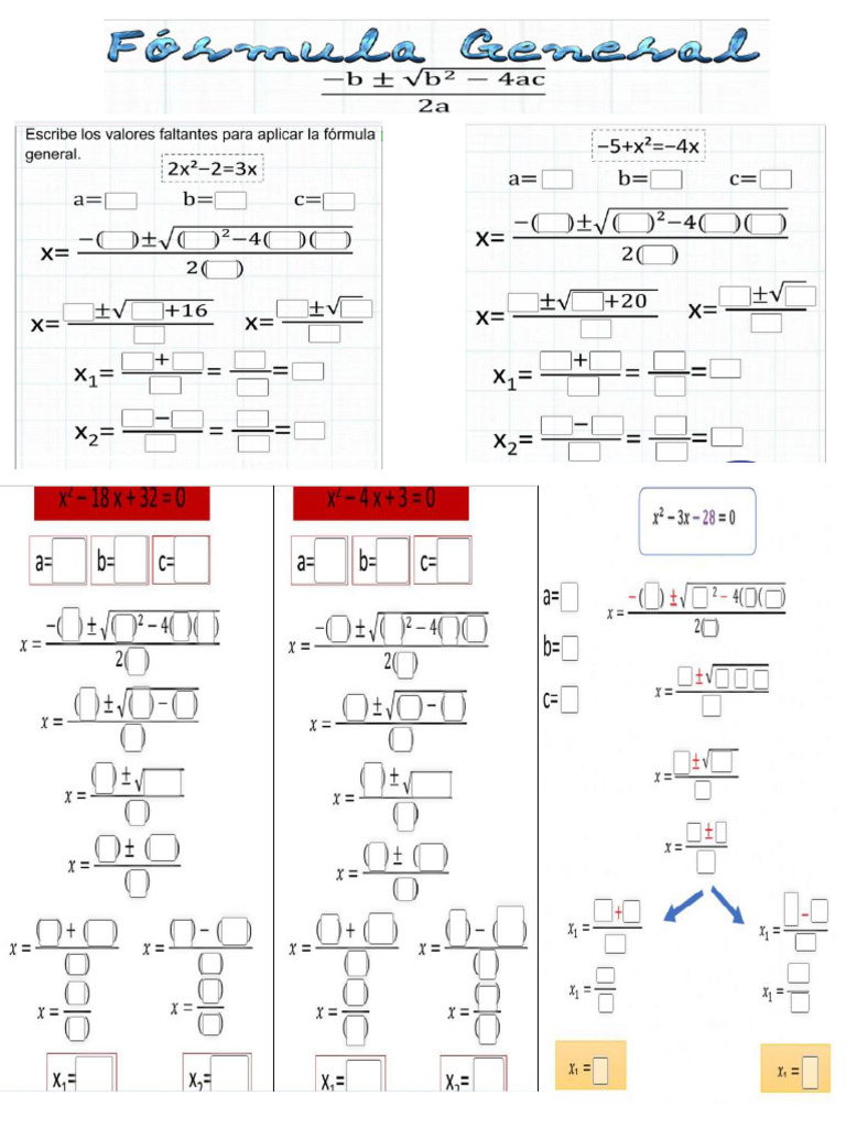 Ejercicios Fór Gral. 3o Sec. 32 | PDF