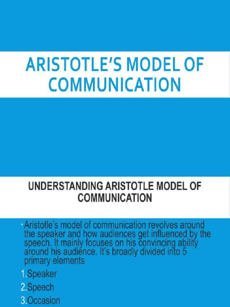 W2 Aristotle Model | PDF