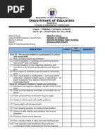 Child Friendly School System (CFSS) Checklist | PDF | Classroom | Teachers