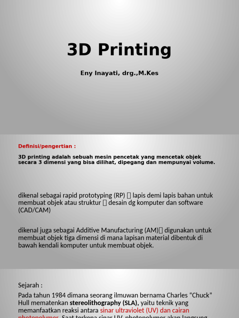 3D Printing | PDF