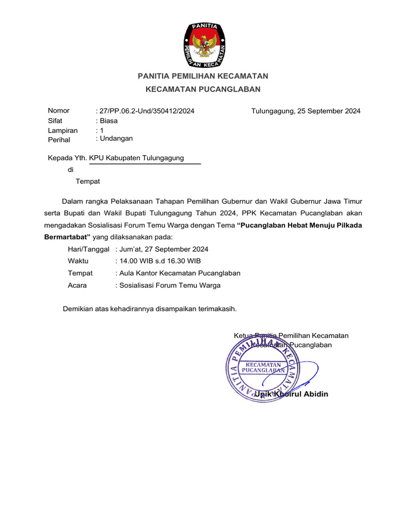 Und Forum Temu Warga Kpu Ta | PDF