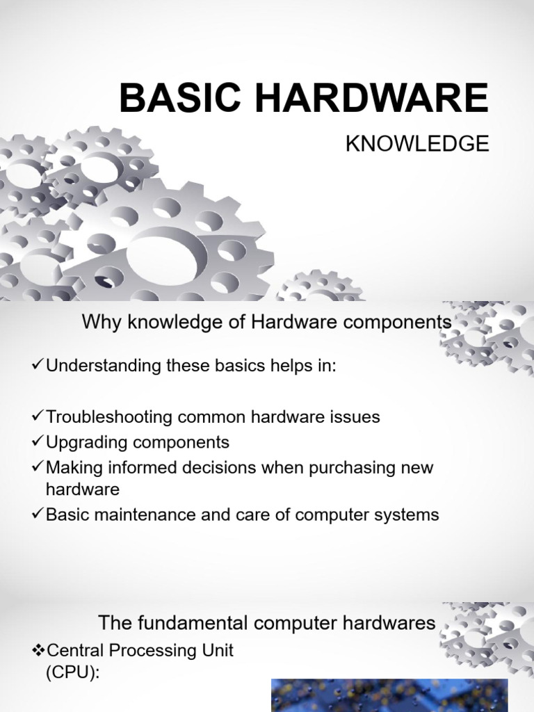 Basic Hardware | PDF