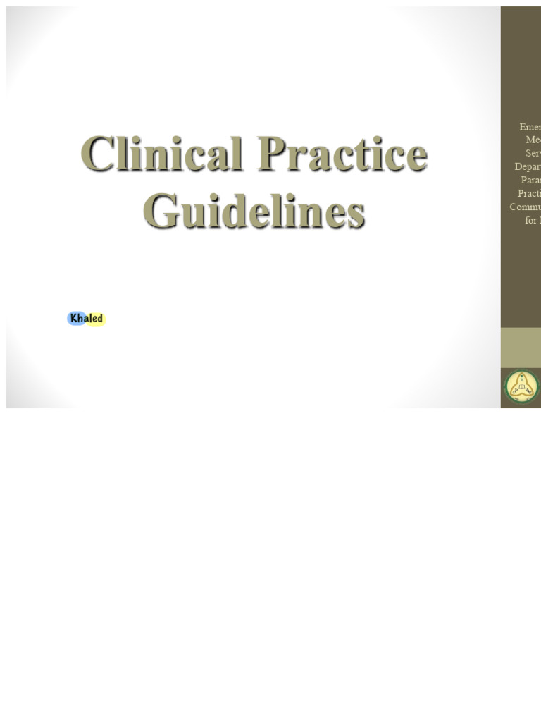 4 Clinical Practice Guidelines - Updated | PDF | Cardiopulmonary ...