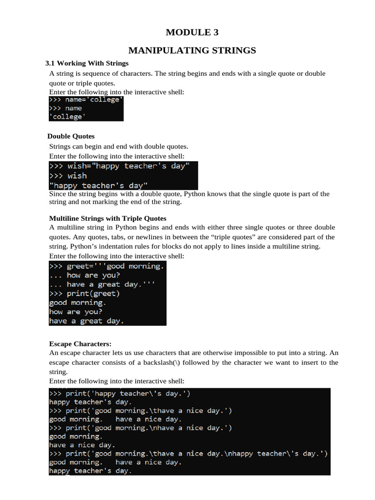 Module3 Notes | PDF