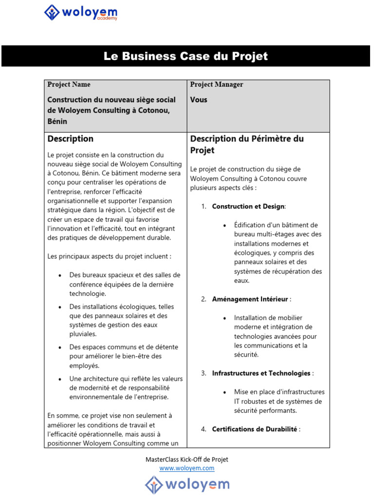 Project Business Case | PDF