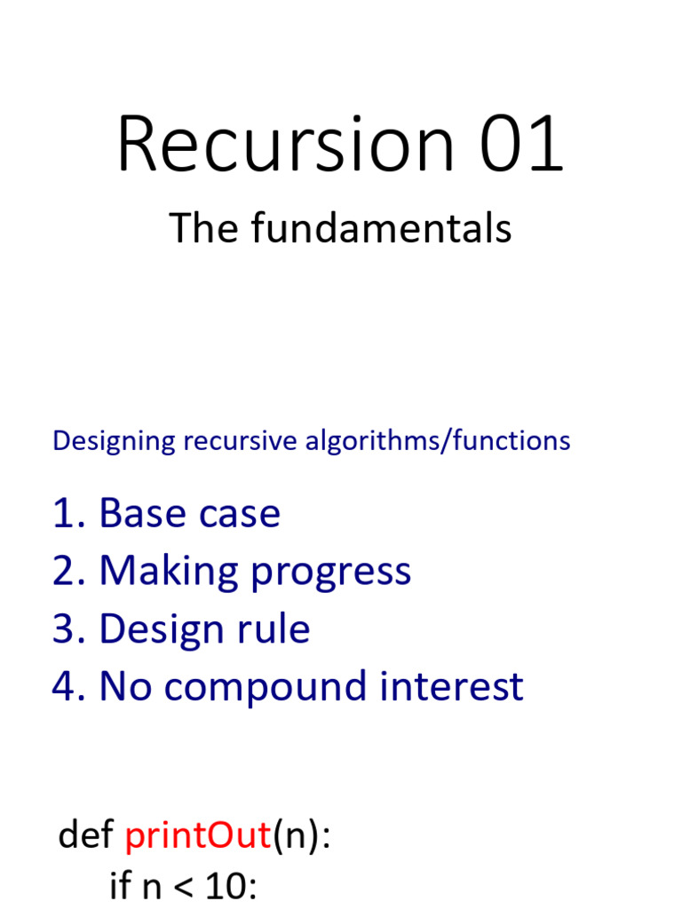 15 Recursion-Slides-01 | PDF