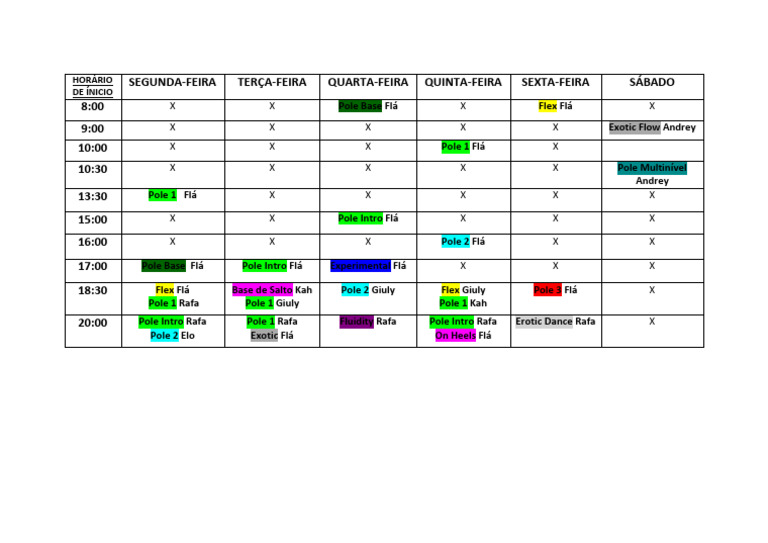 Grade Horária Maio 2021 | PDF
