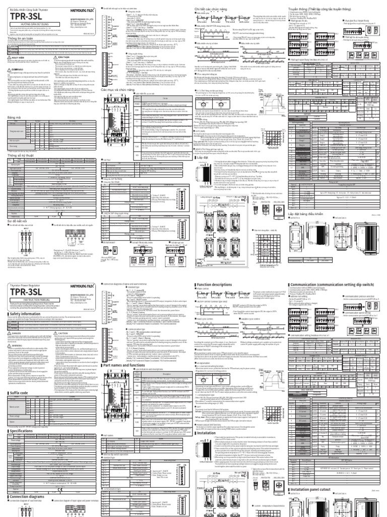 TPR-3SL Vietnamese Manual | PDF