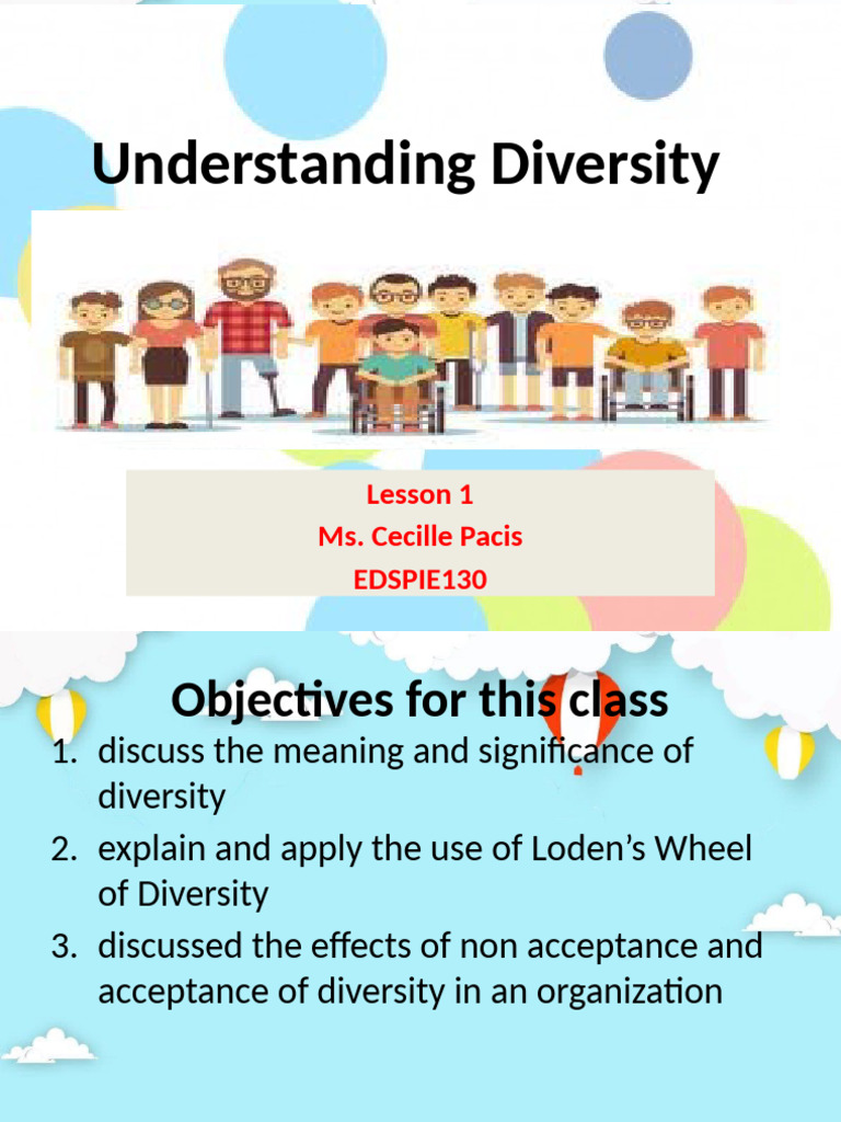 Lesson 1 Understanding Diversity | PDF
