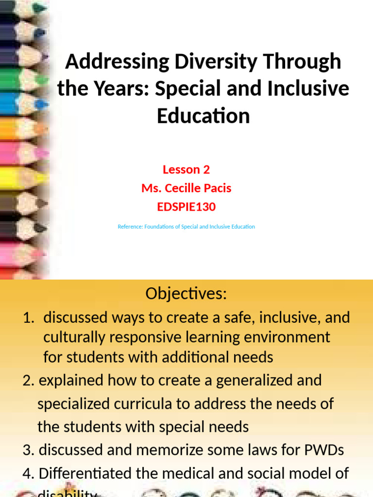 Addressing Diversity Through The Years