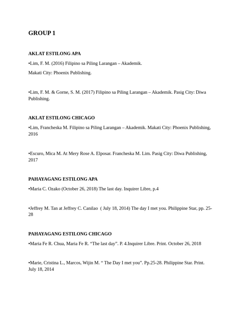 Pagbasa Group 1 | PDF