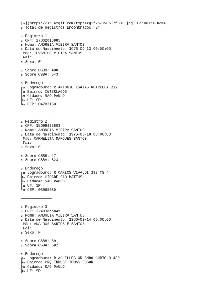 Consulta 1002147270328 Andreia Vieira Santos | PDF
