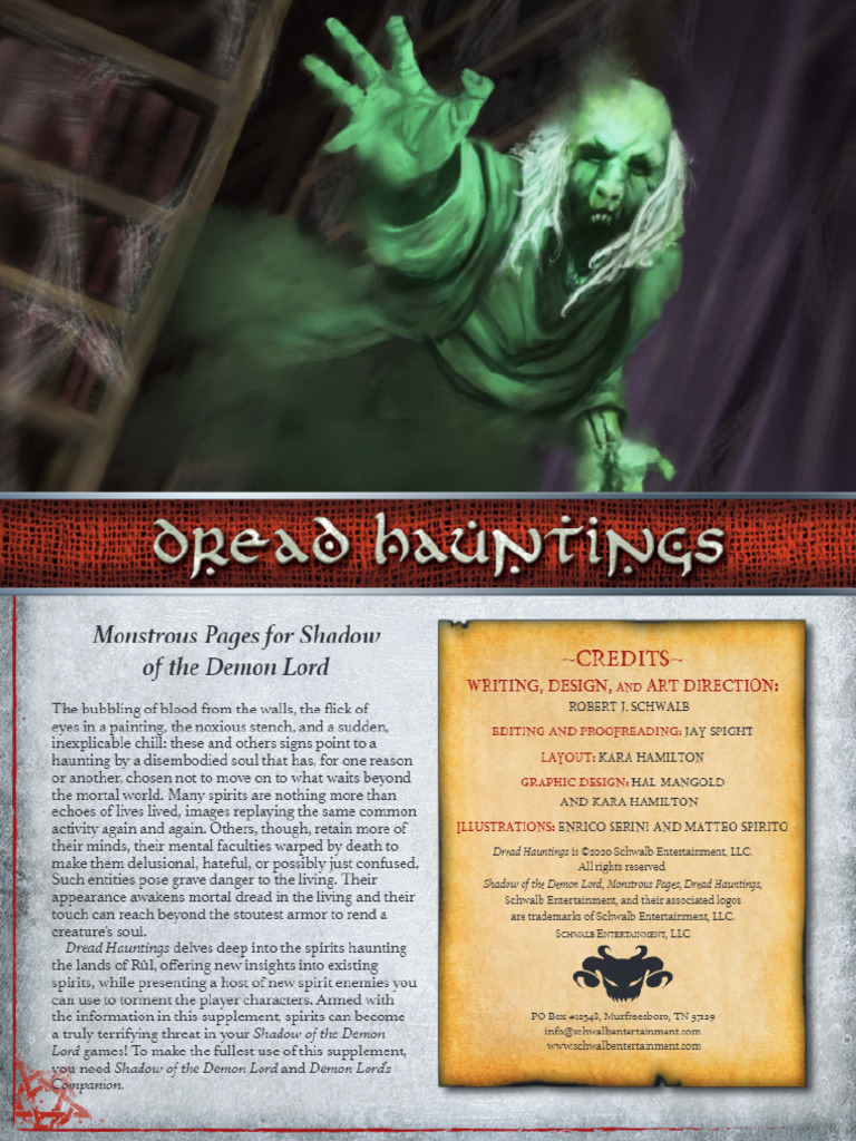 SotDL - Monstrous Pages - Dread Hautings | PDF