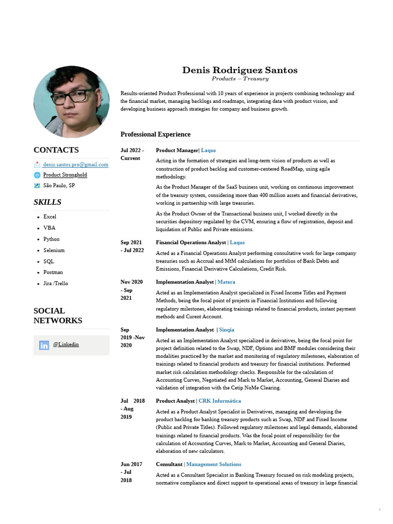 CV Denis Rodriguez Santos ENG | PDF