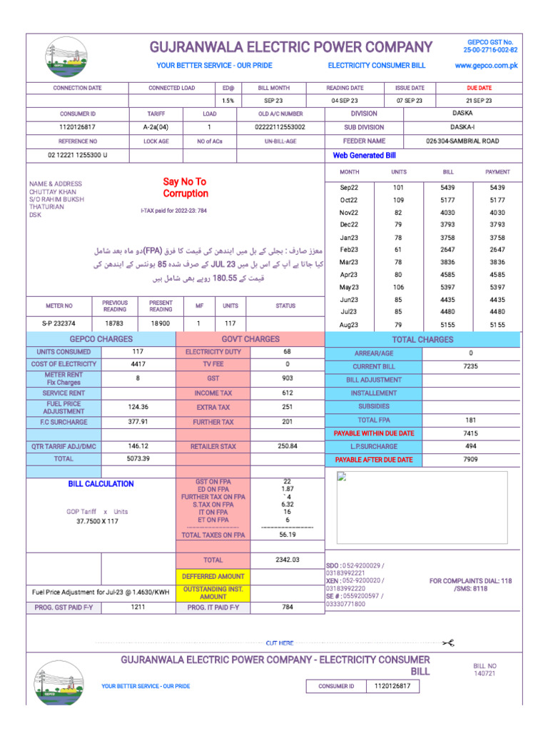Gepco Online Bill | PDF