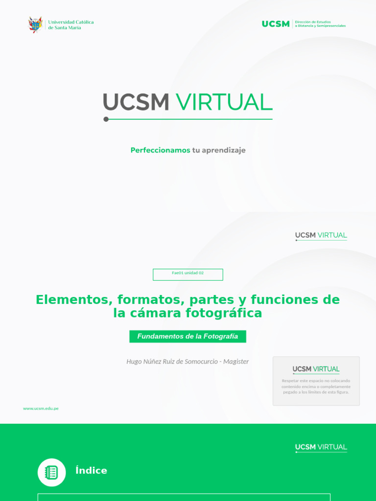 Unidad 2 - Elementos Formatos y Funciones de La Camara Fotografica ...