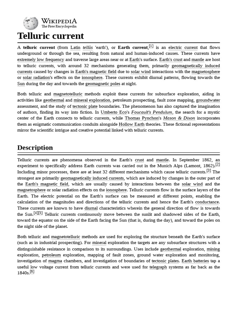 Telluric Current | PDF