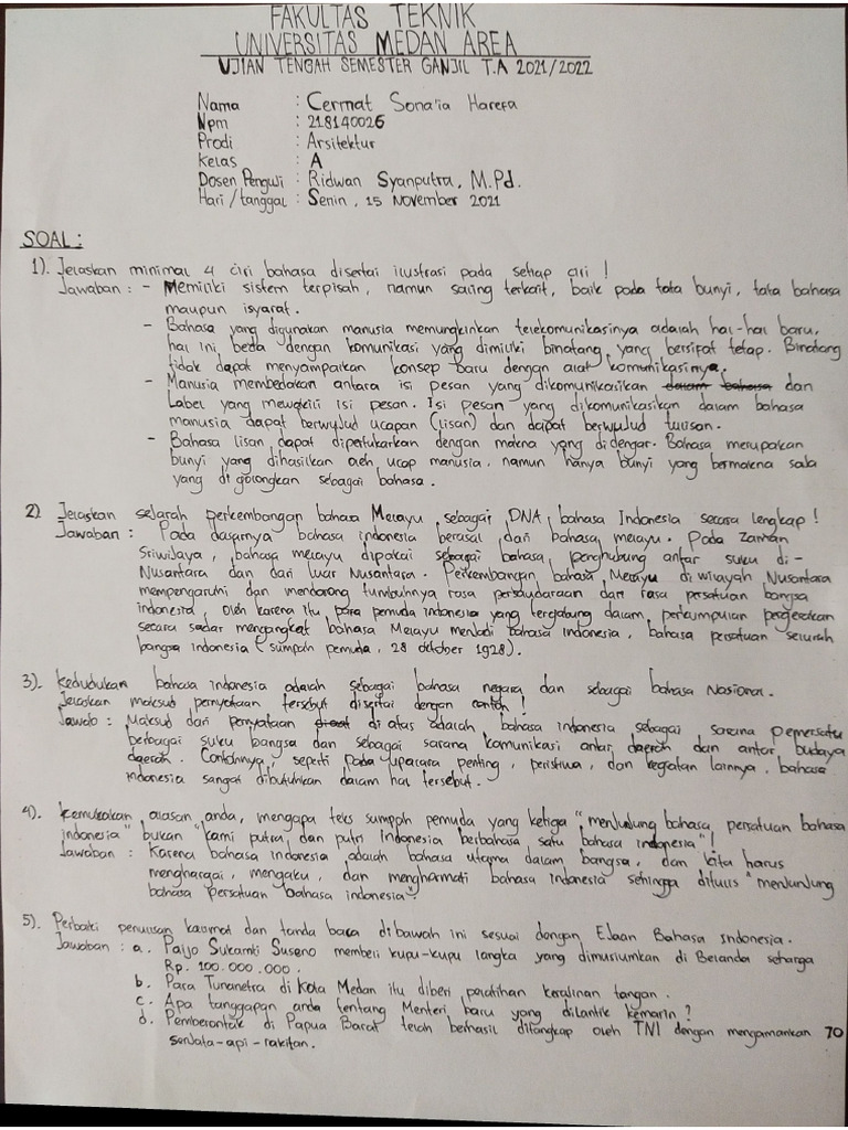 25.cermat Sona'Ia Harefa, 218140026, Arsitektur | PDF