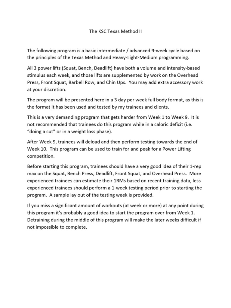 KSC Texas Method 2 | PDF