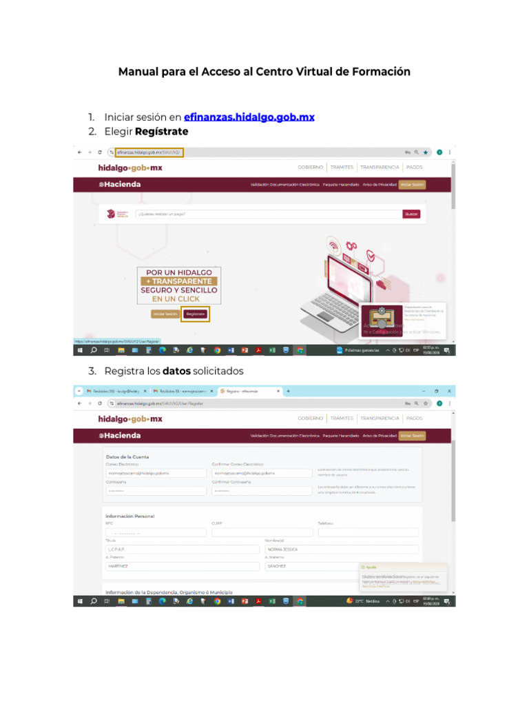 Manual PACEF Nuevos Usuarios | PDF