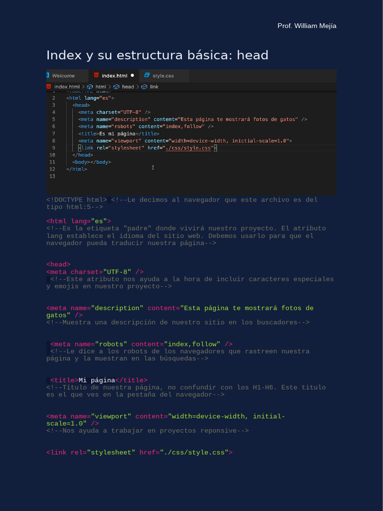 Index y Su Estructura Básica | PDF