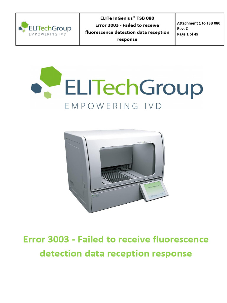 Attachment - TSB 080 Troubleshooting Procedure For Error 3003 | PDF