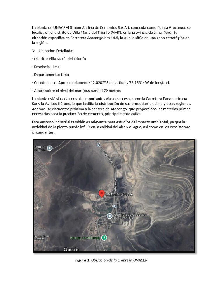 Ubicacion de Unacem | PDF