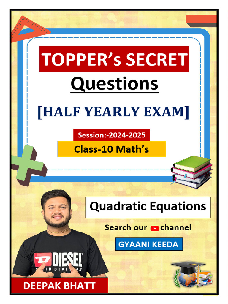 CH-4 Quadratic Equations | PDF