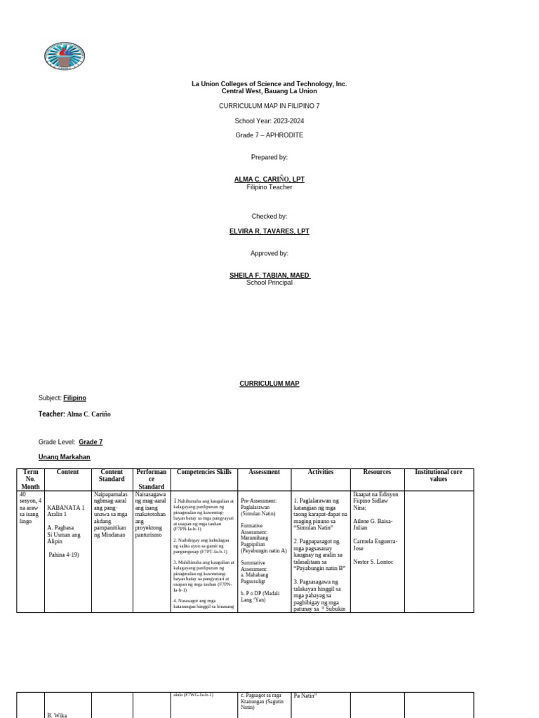 Filipino 7 Curr - Map | PDF | Philippines