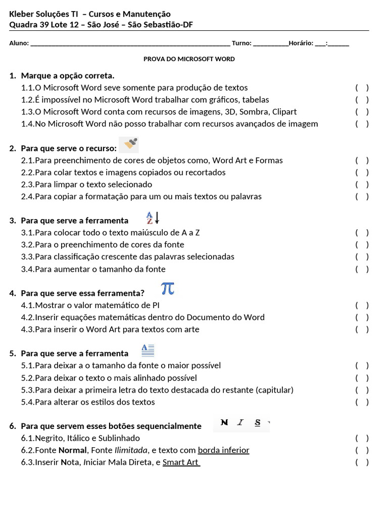 Prova Do Microsoft Word | PDF