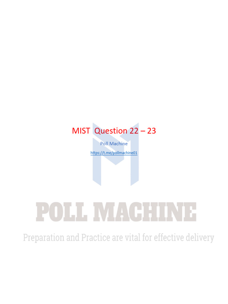 Mist Question Bank | PDF