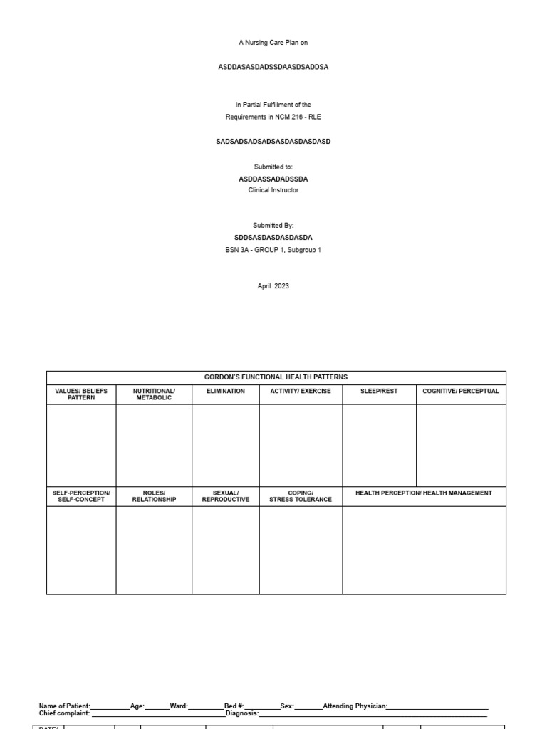 NCP Template | PDF