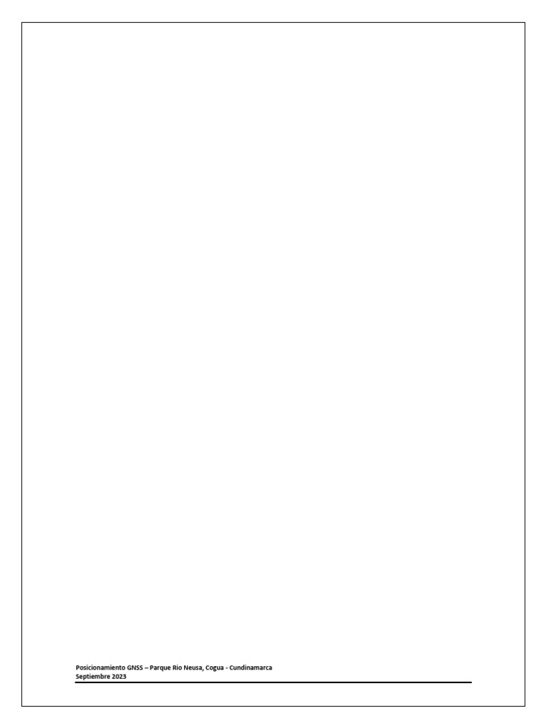 Informe de Post-Proceso GNSS - Parque Rio Neusa | PDF