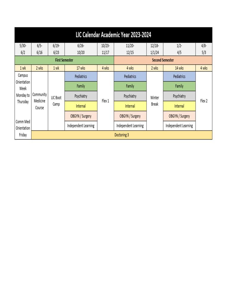 LIC Calendar AY2023-2024 FINAL | PDF