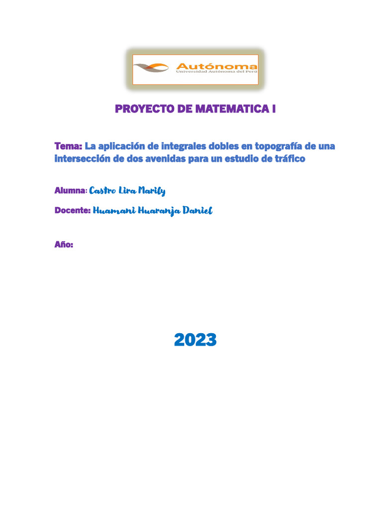 1er Avance Del Proyecto de Matematica I | PDF