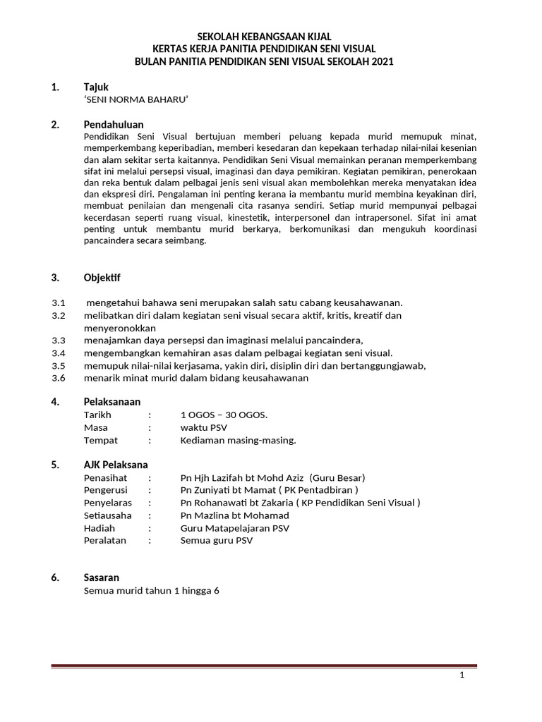 Kertas Kerja PSV | PDF