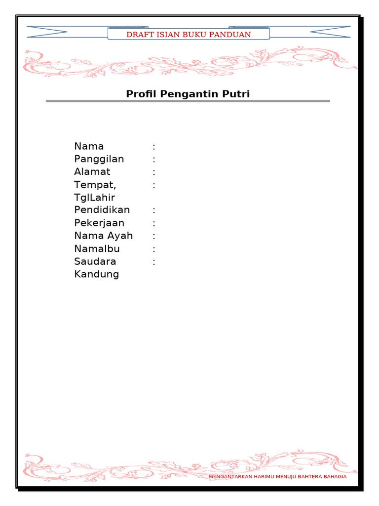 Draft PANGGIH RESEPSI | PDF