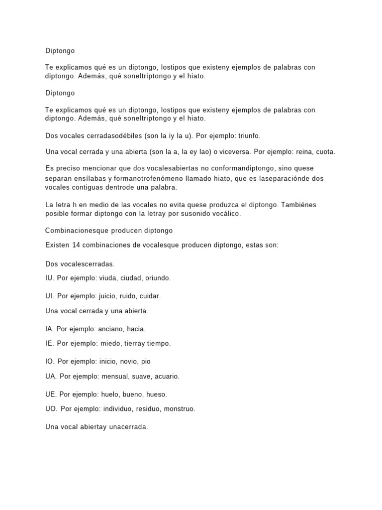 Diptongo | PDF
