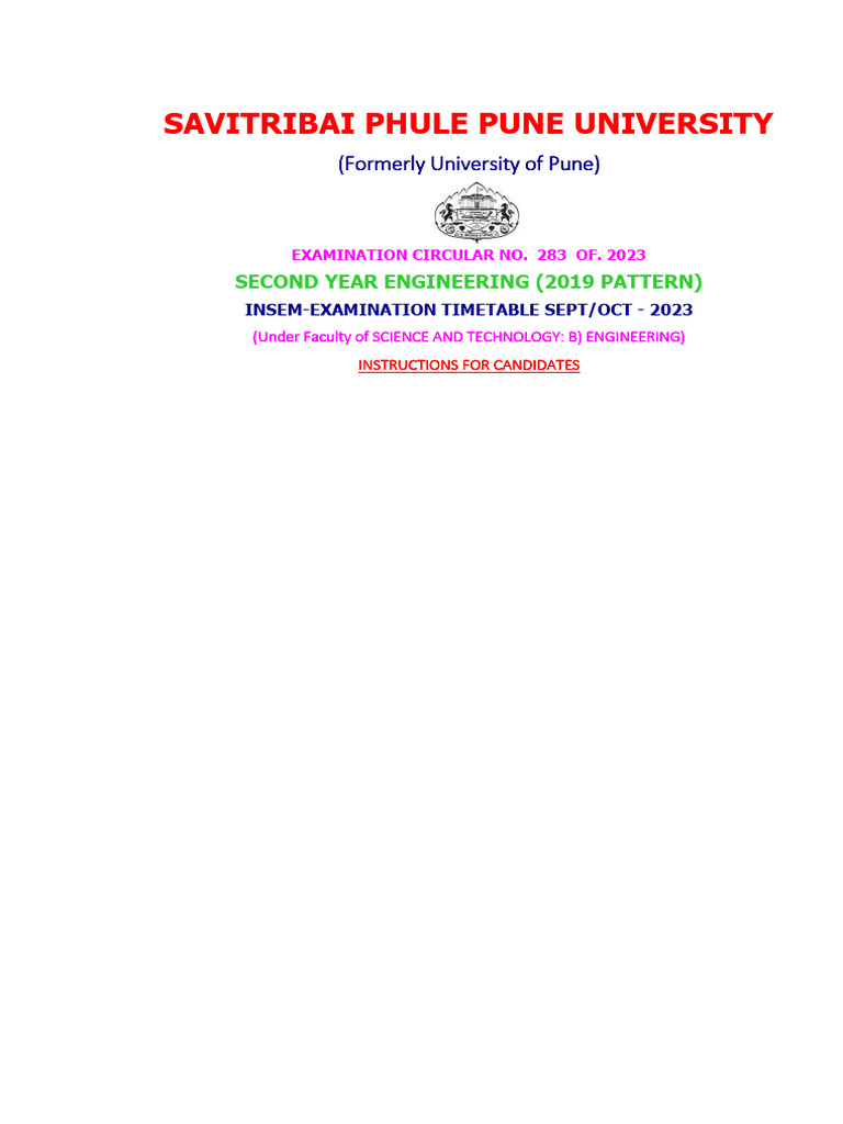 Time-Table-of - INSEM S.E. - 2019-PAT. | PDF Time-Table-of - INSEM S.E. - 2019-PAT. | PDF