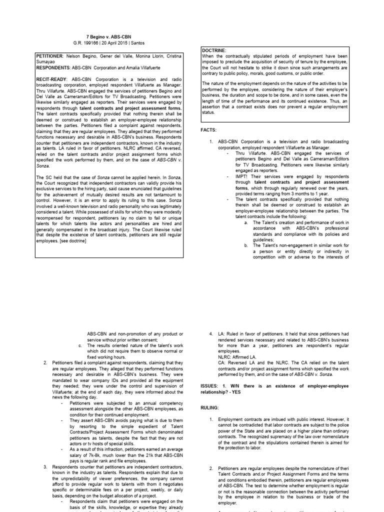 7 Begino v. ABS-CBN | PDF