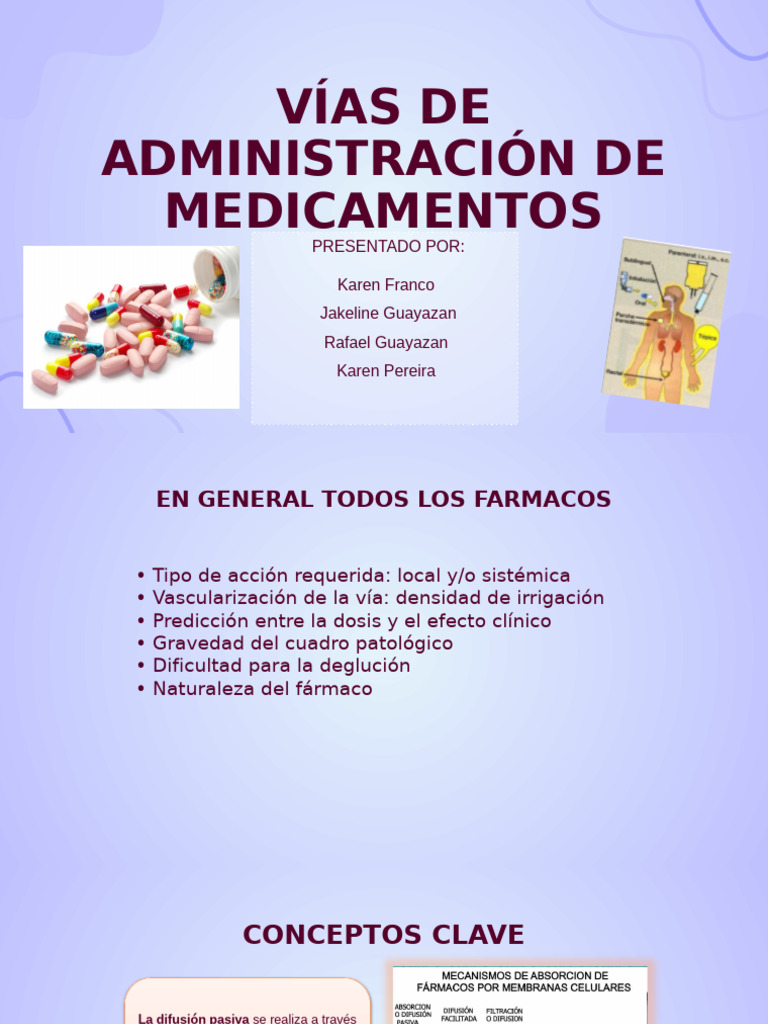 Exposicion-Farmaco Vias de Admon | PDF