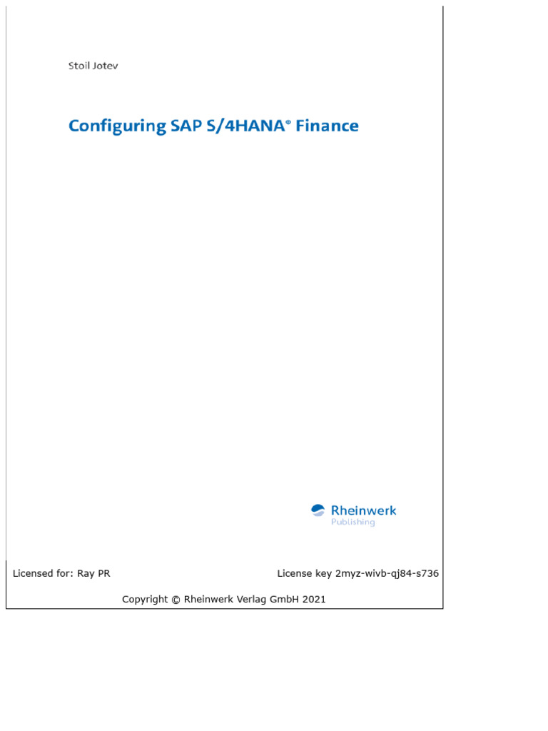 Cofiguring Sap S4hana Finance Pdf