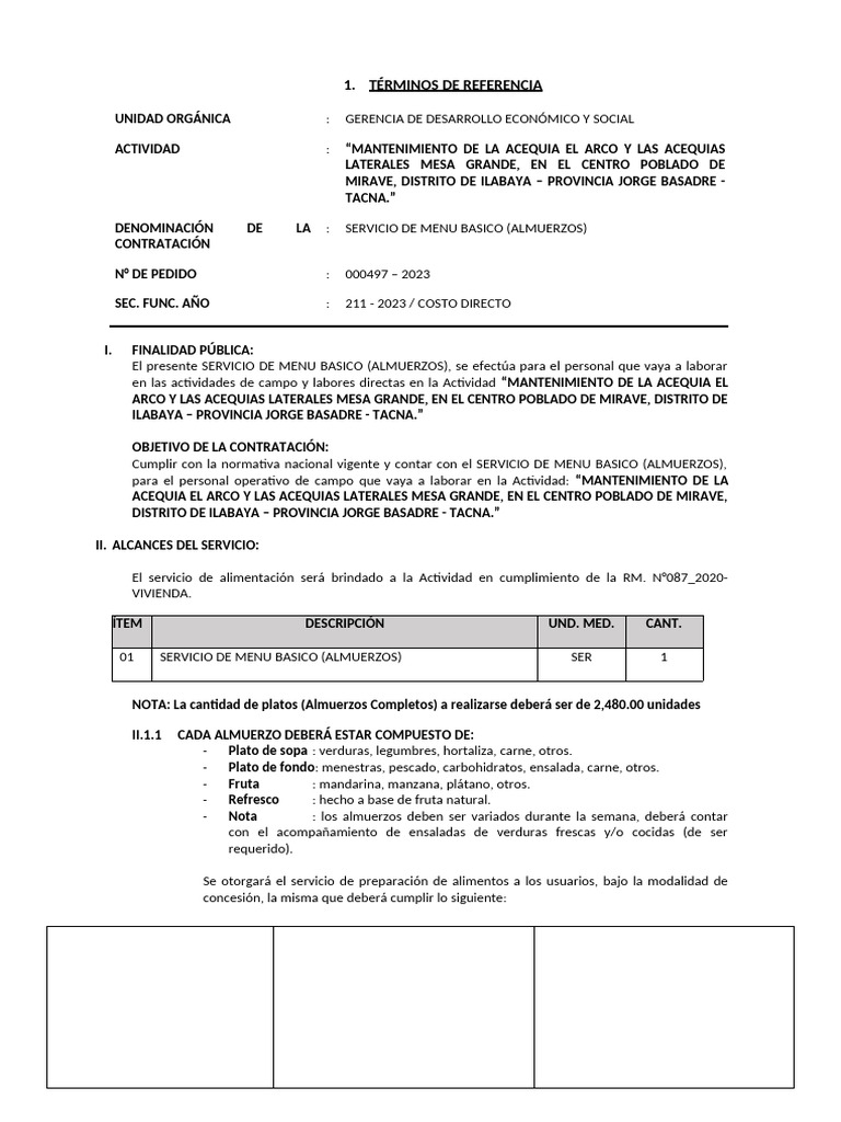 SER - Menu Basico | PDF