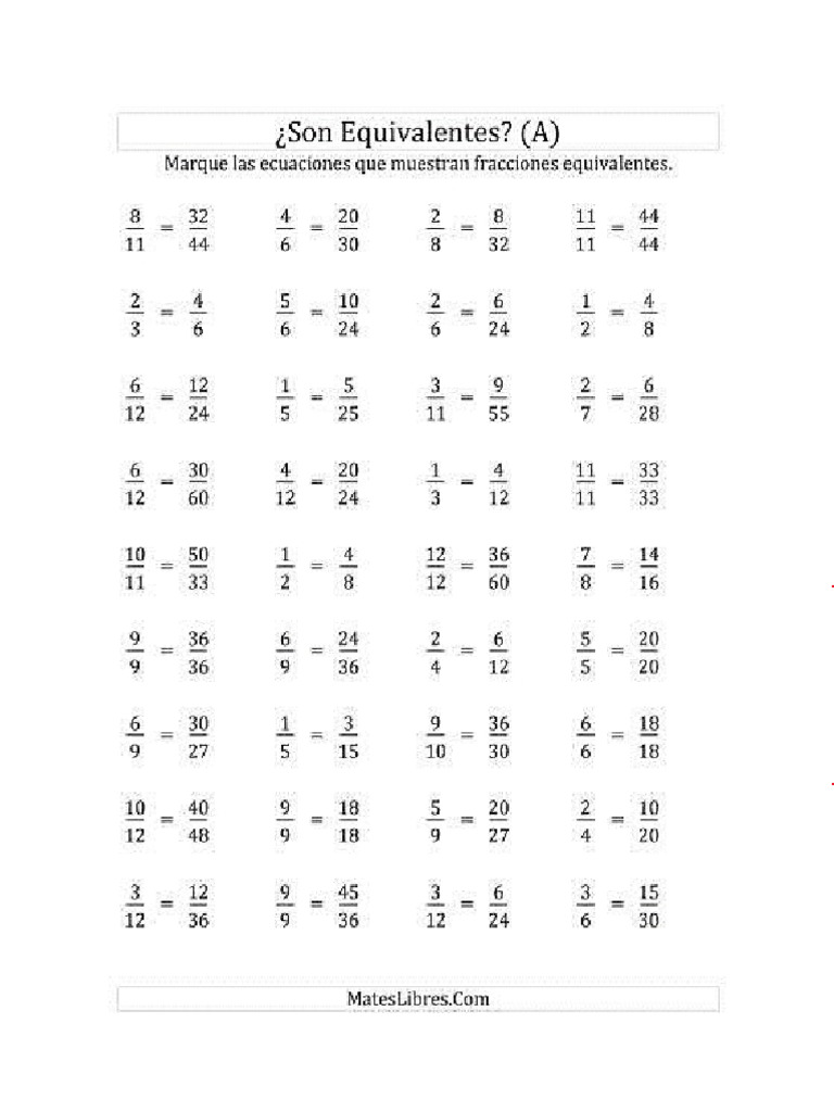 Fraccion Equiv. | PDF