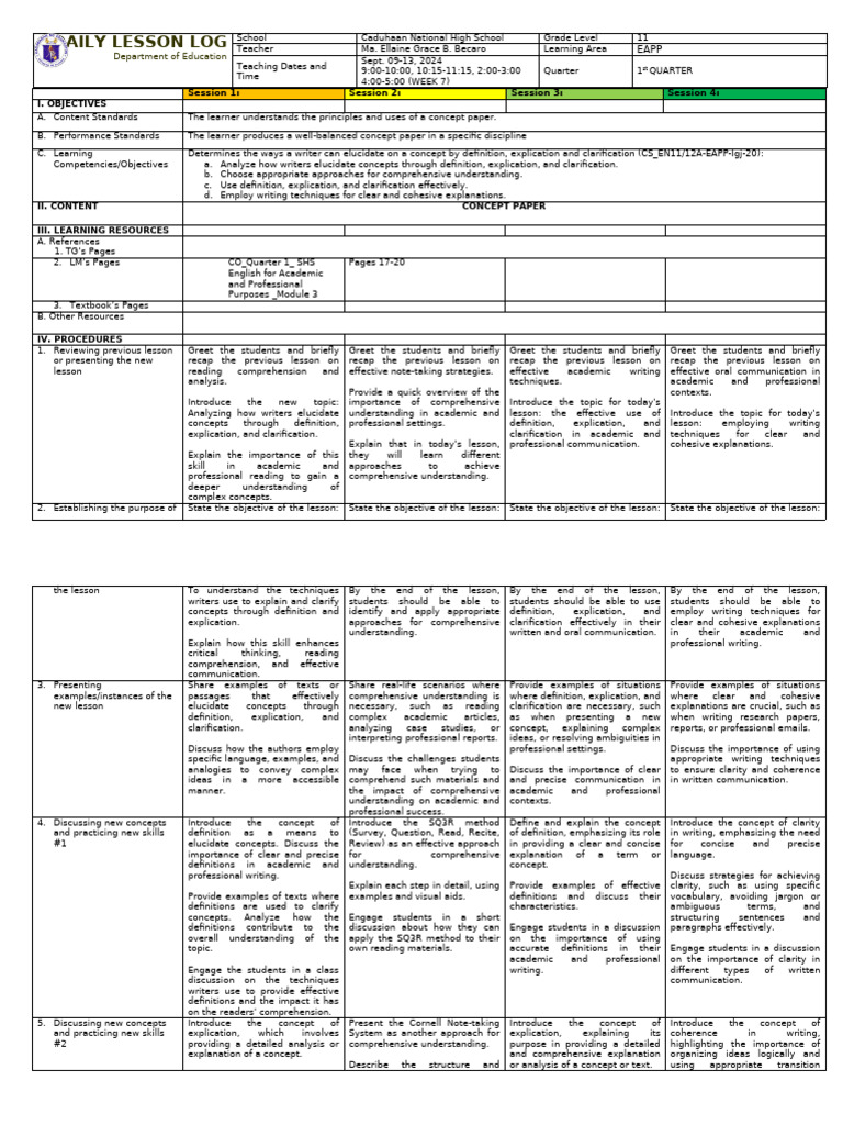 Eapp Quarter 1 Week 7 | PDF