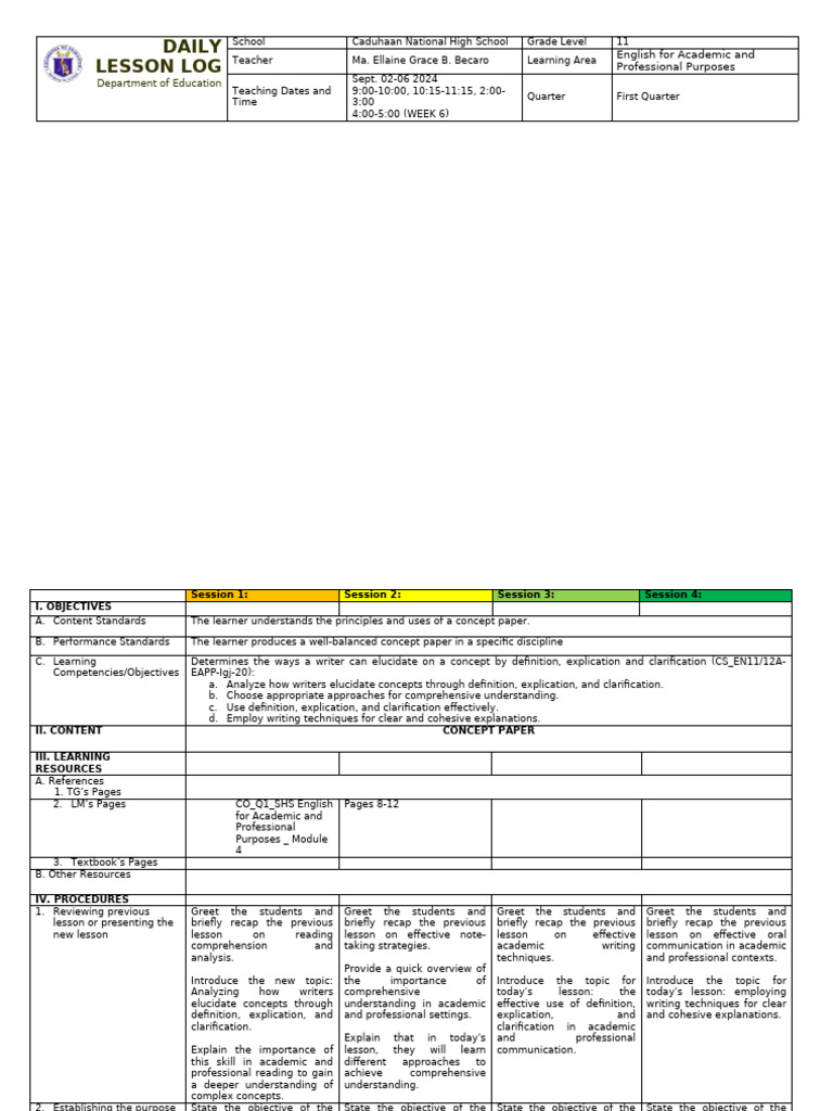 Eapp Quarter 1 Week6 | PDF