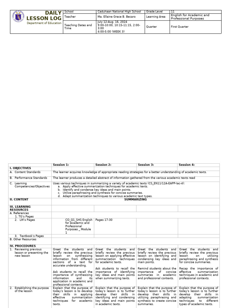 Eapp Quarter1 Week3 | PDF