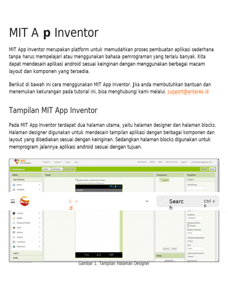 Docs Antares Id Contoh Kode Dan Library Mit App Inventor | PDF