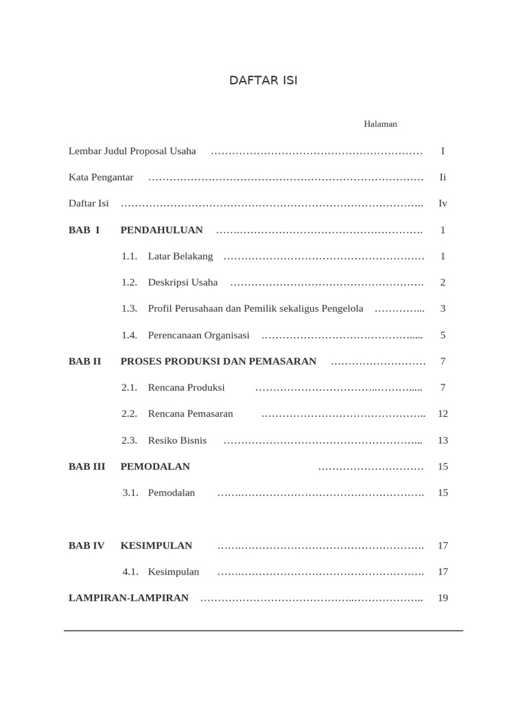 Proposal Usaha Printing | PDF